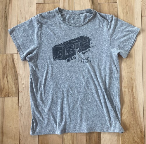 Women’s Two Lanes Tee Shirt Large Gray American Pickers “Boxcar Dreams ...