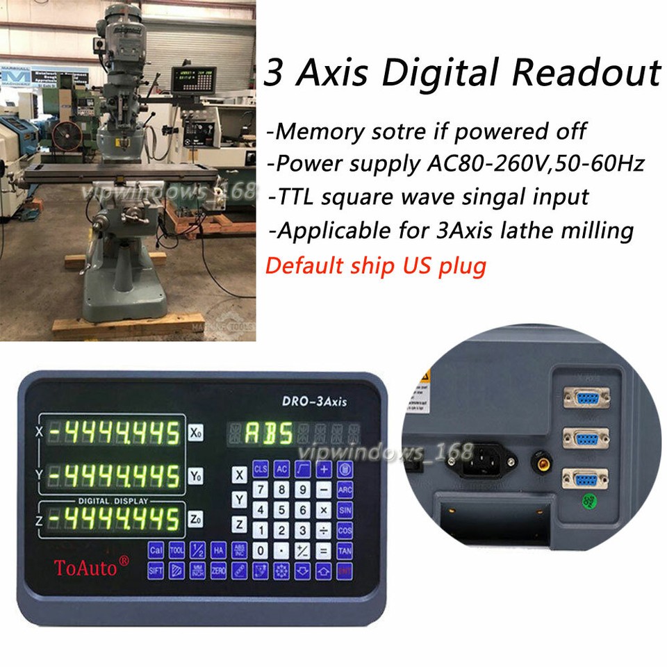 3Axis Digital Readout DRO Display Read Out for Milling Lathe Machine ...