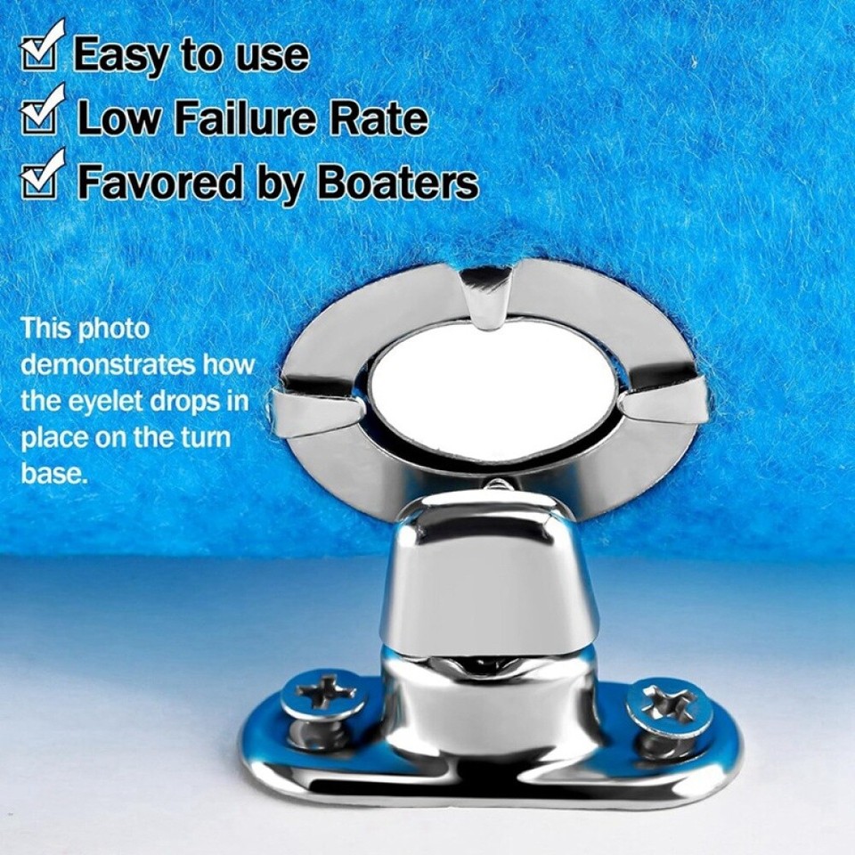 20X Turnbutton Common Sense fastener kit eyelets bases boat canopy ...