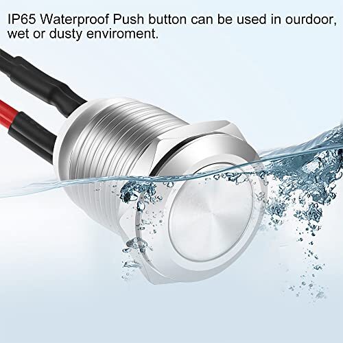 5pcs 12mm 2A 12V/24V/125V/250V AC Prewired Waterproof Push Button ...