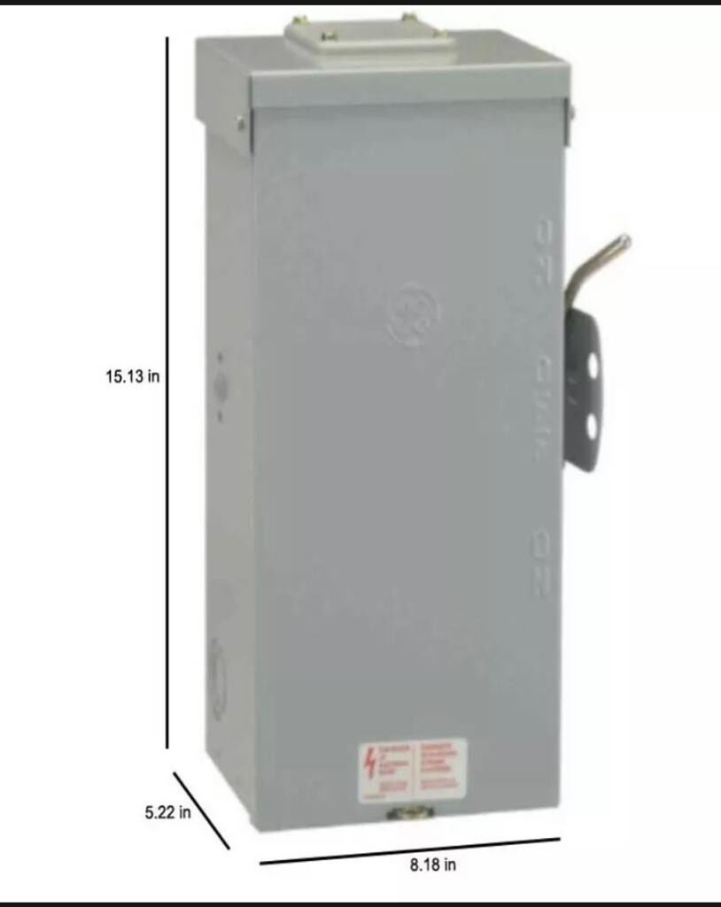 Emergency Power Transfer Switch Non Fused Generator Manual GE 100 Amp ...