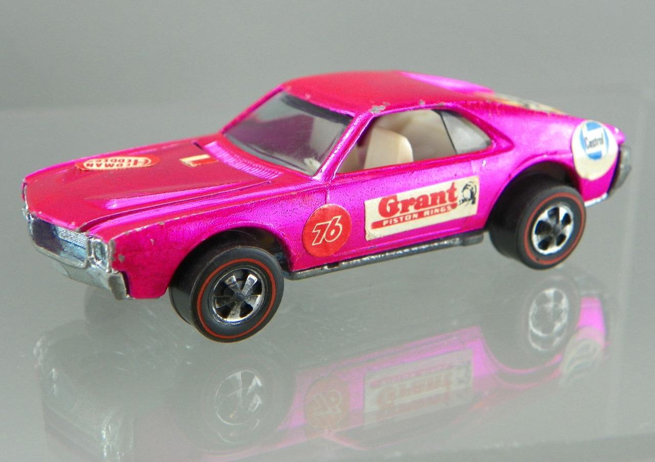 Vintage 1968 Hot Wheels Diecast 1/64 Redline Custom AMX Hot Pink VG-NM ...