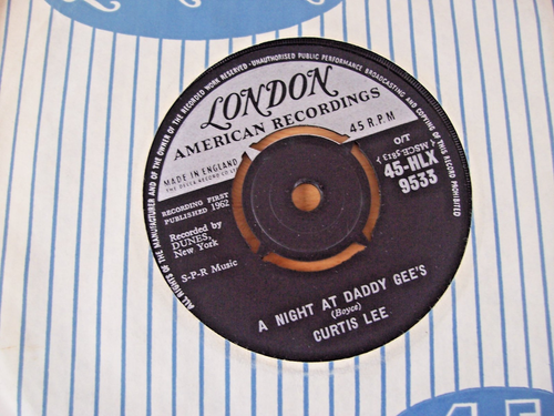 Curtis Lee "A Night At Daddy Gee's" +1 London round centre HLX 9533 ...
