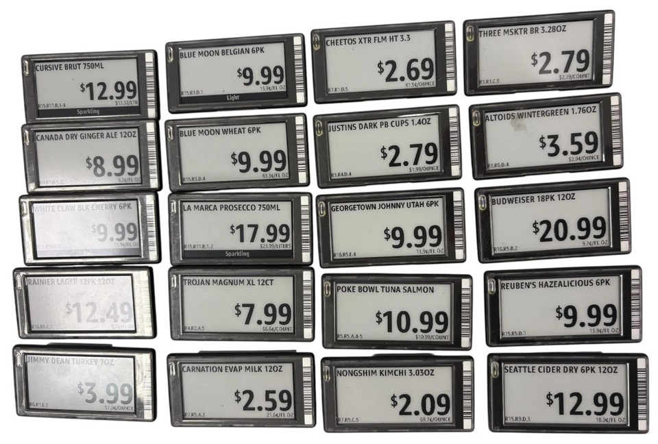 LOT OF 20-SES iMAGOTAG Vusion 1.6 BWR UU340 R2.0 Electronic Shelf Price ...