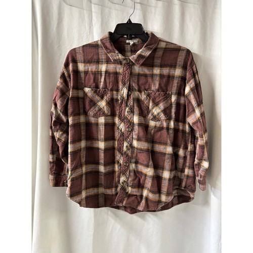 Maurice's Women's XL Brown Plaid Button down Flannel | eBay