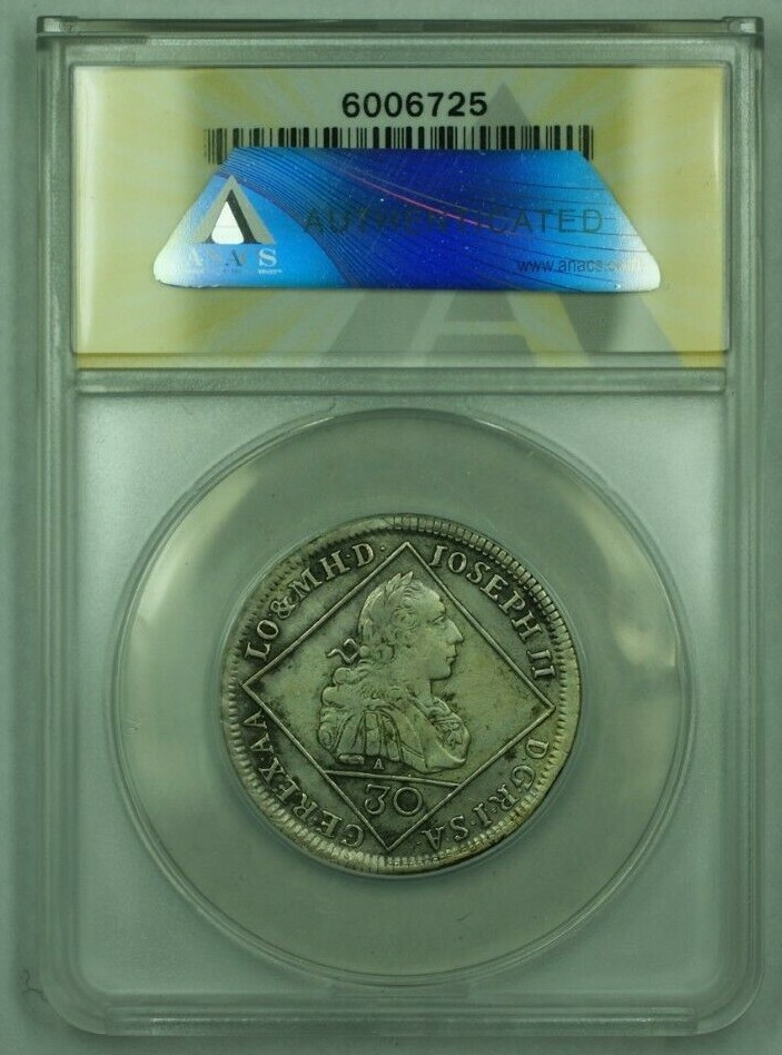1768-A Austria Joseph II 30k Kreuzer Silver Coin ANACS VF-30 | eBay