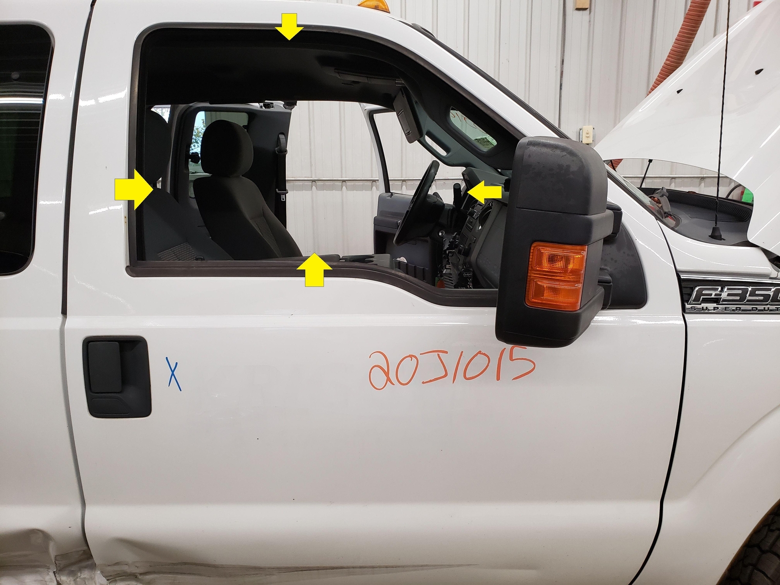 2013 FORD F350 SUPER DUTY PASSENGER RIGHT FRONT DOOR GLASS WINDOW ONLY ...