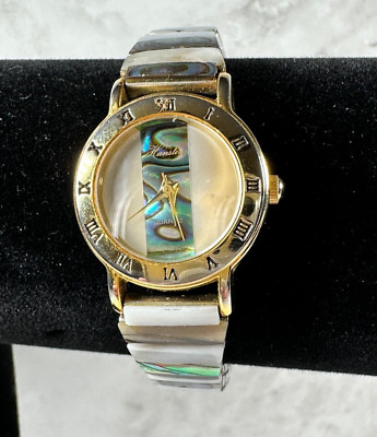 Hanslin Women's Watch w/ Mother of Pearl & Abalone Overlay Stainless ...