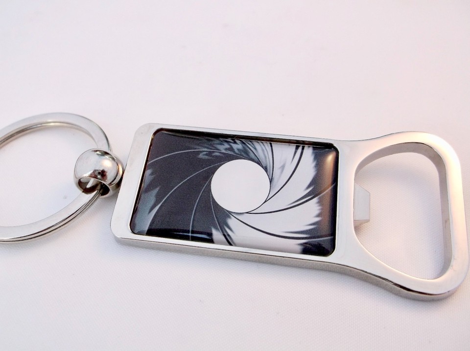 JAMES BOND GUN BARREL GUNBARREL 007 KEY FOB KEYRING BOTTLE OPENER ...