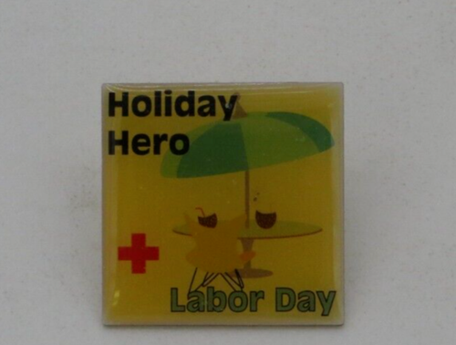 WALMART PIN Holiday Hero Labor Day flair pinback umbrella drinks chair ...
