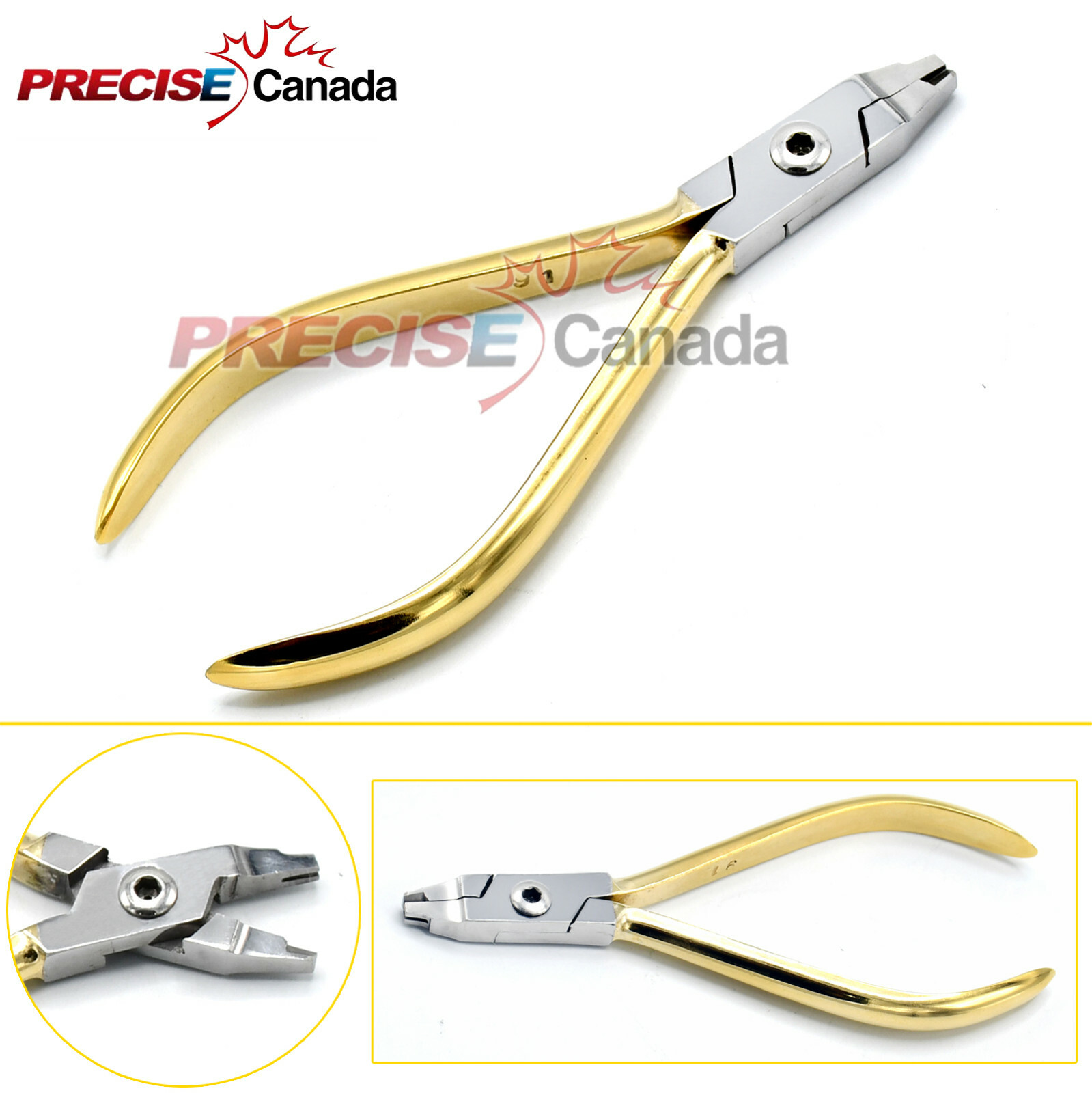 Dental Crimping Pliers Gold Plated Orthodontic Crimpable Ball Hook Lab ...