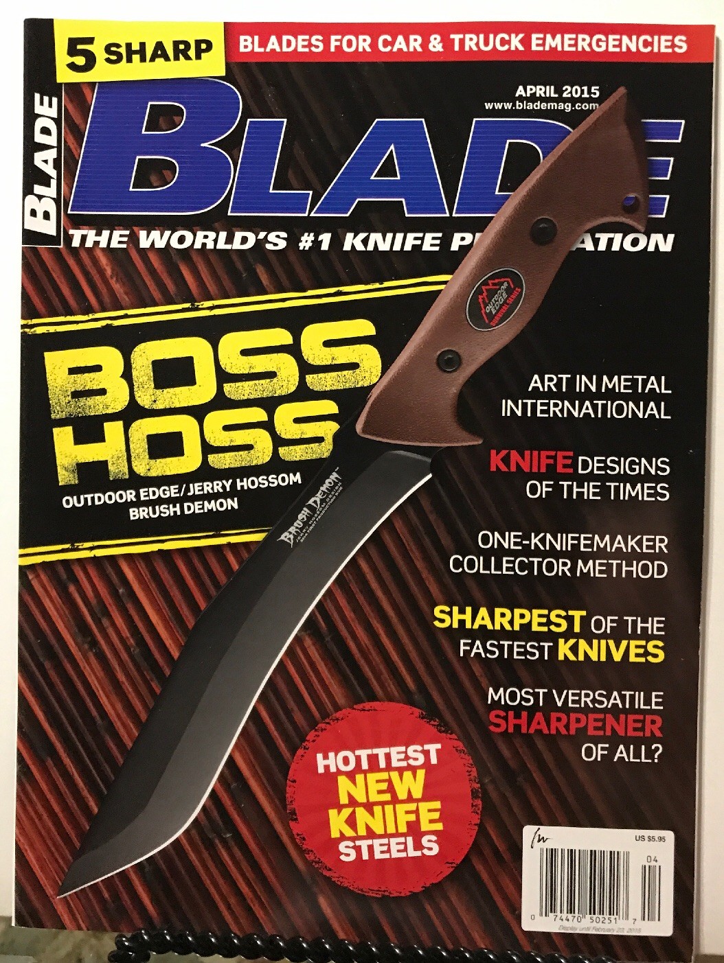 Blade Boss Hoss New Knife Steels Outdoor Edge April 2015 FREE SHIPPING ...