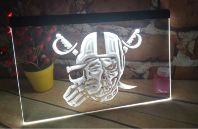LED Neon Light Sign for Raiders Match Day football team logo fun decor ...