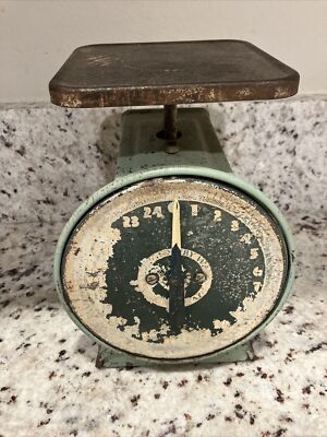 Chippy Rusty Montgomery Ward Family Scale 25 lbs Rustic Kitchen Farm ...