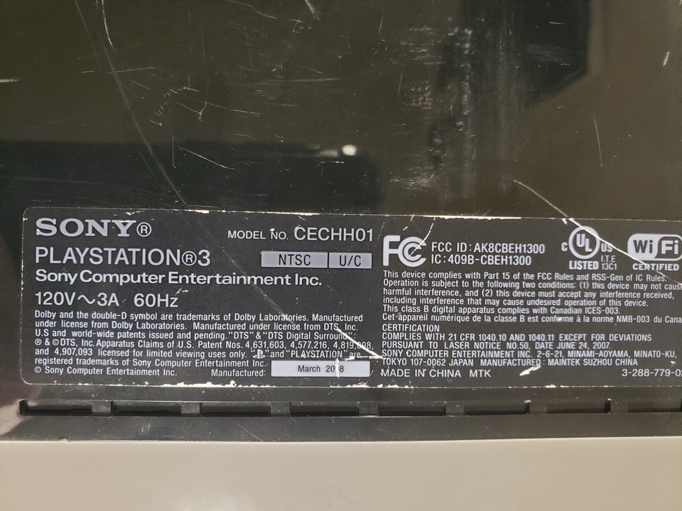 Sony PlayStation 3 [CECHH01] Official PS3 Fat Console Only - FOR PARTS ...