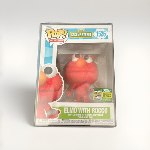 Elmo w/Rocco Funko Pop! #1526 SDCC 2024 Con Sticker w/Protector Sesame ...