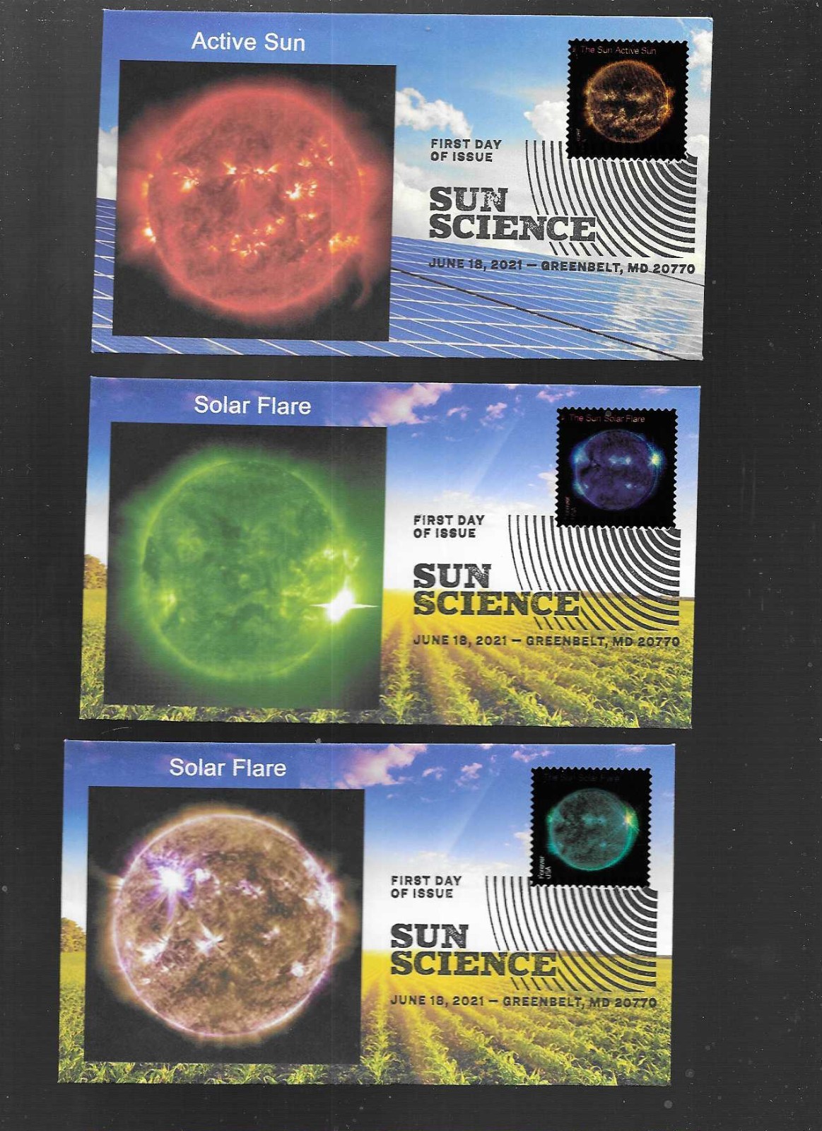 US FDC FIRST DAY COVERS SUN SCIENCE 2021 SET OF 10 | eBay
