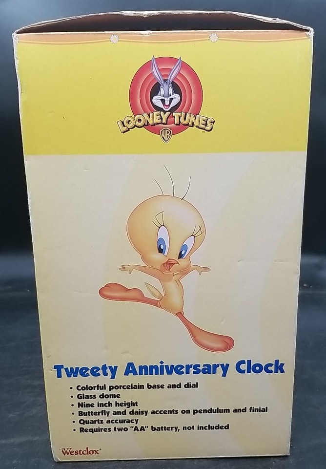 Porcelain Collectible Anniversary Clock Tweety Bird - Looney Tunes Dome ...