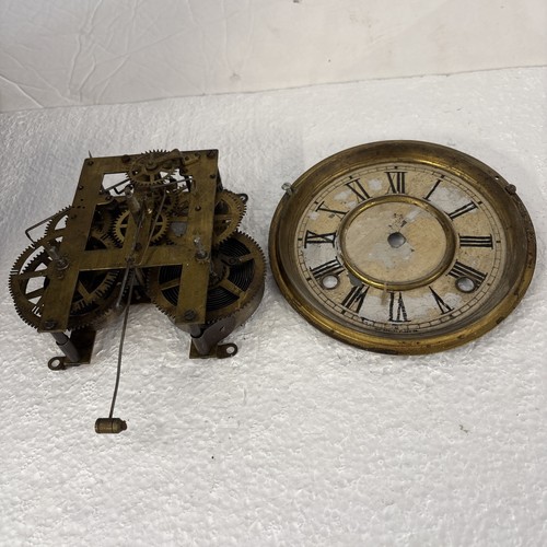 Antique Waterbury Clock Movement c. 1890 -8 Day Time & Strike -Dial ...