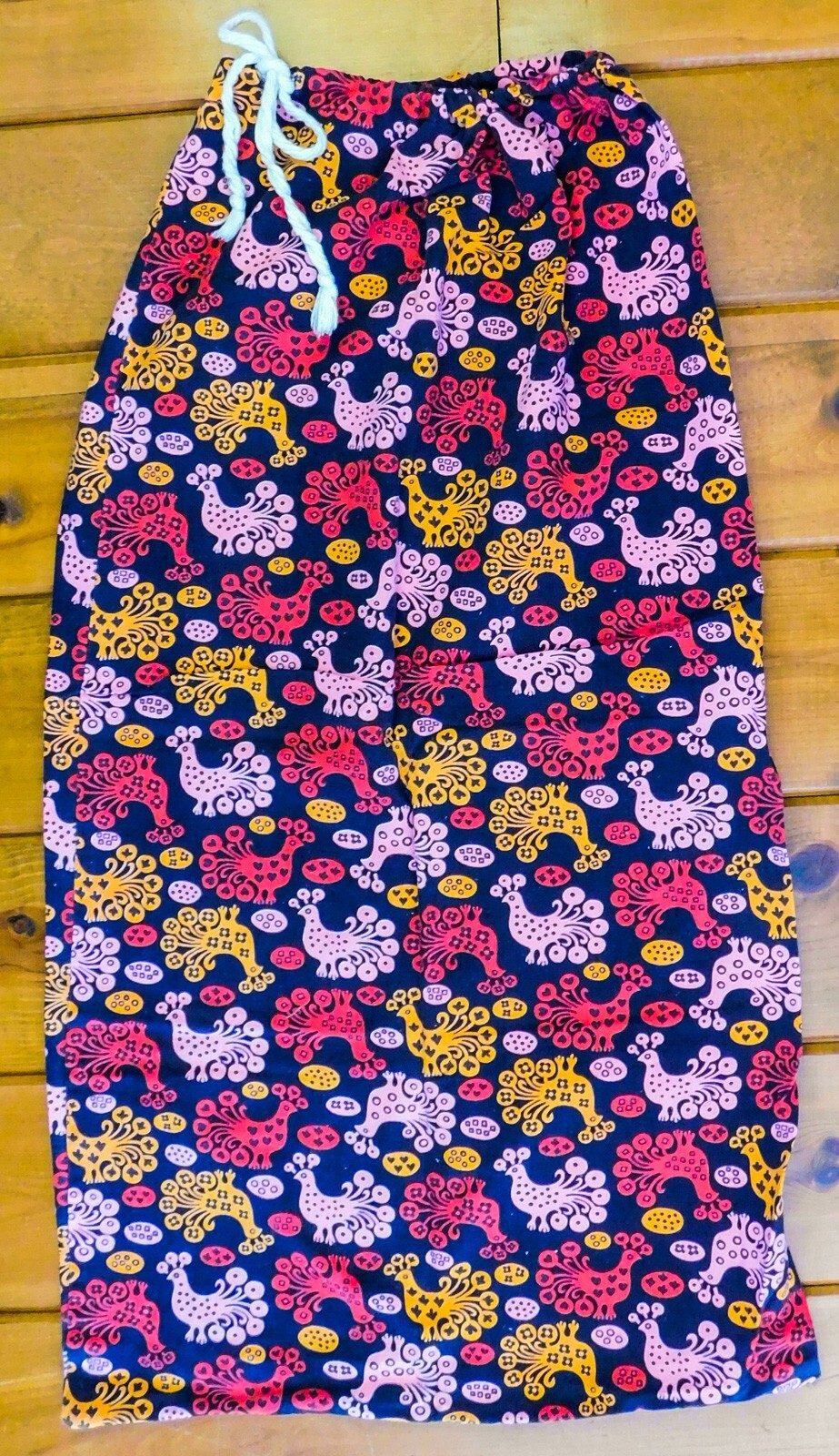 1970's Vintage Drawstring Laundry Bag Birds Peacocks MCM 22 x 38 | eBay