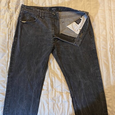 Akoo Jeans Mens 38 Charcoal Wash Black No Rivals Big Oak Fit Denim | eBay