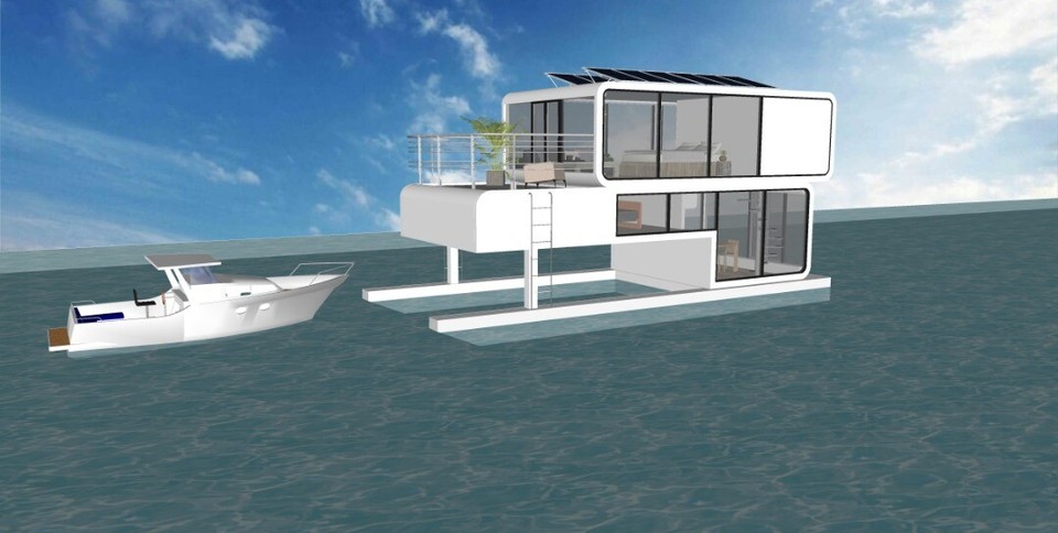 South Beach Yacht House Boat Catalog L36' X W14' Custom Designed | eBay