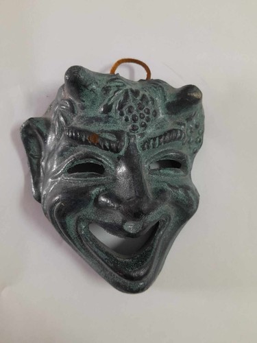 Vintage Bronze Patina Mask of Ancient Greek Comedy & Tragedy Thalia ...