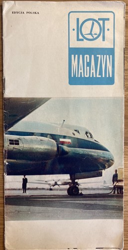 LOT POLISH AIRLINES 1960s BROCHURE MAGAZINE VICKERS VISCOUNT STEWARDESS ...