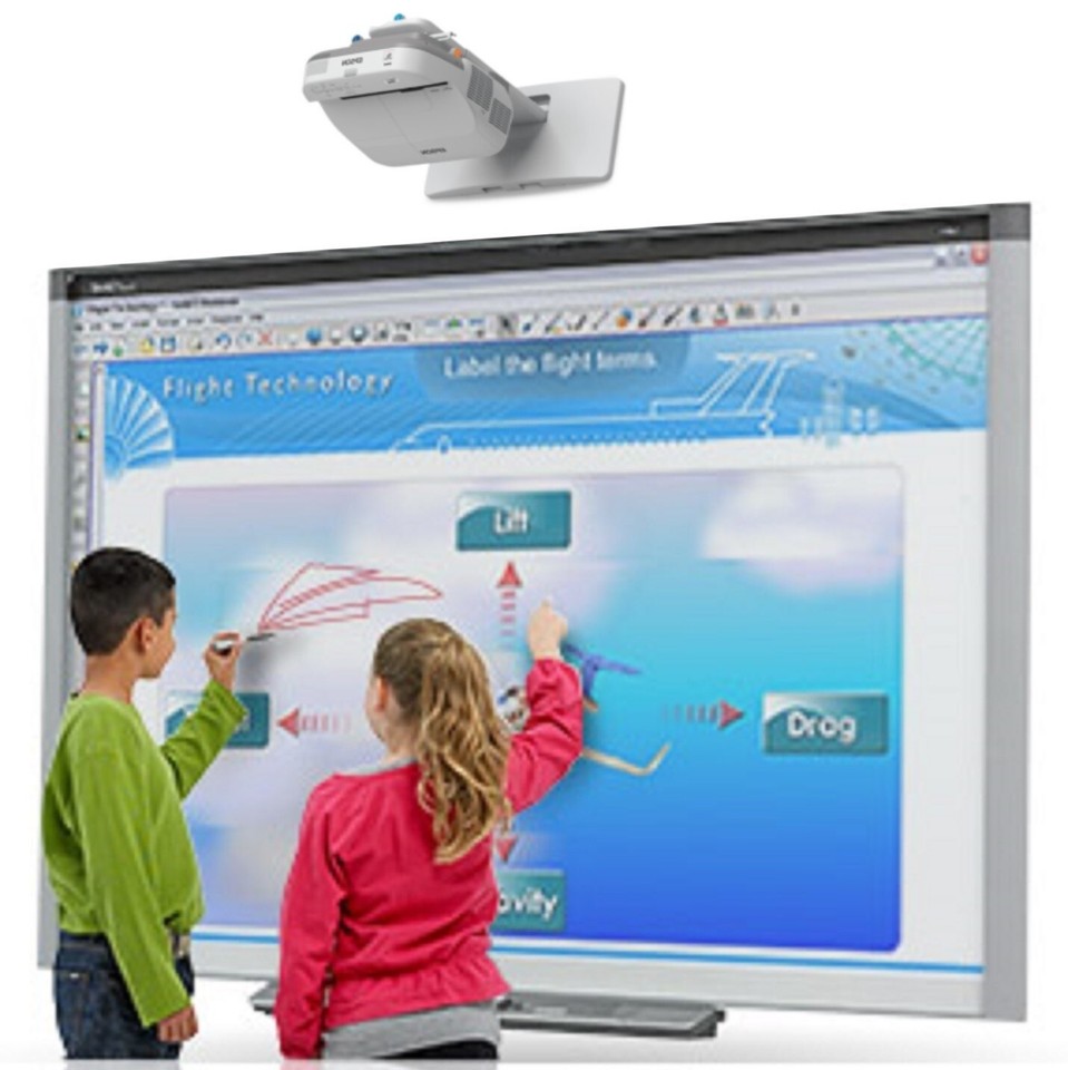 Interactive Smart Board SB685 and Short throw projector_ Interactive ...