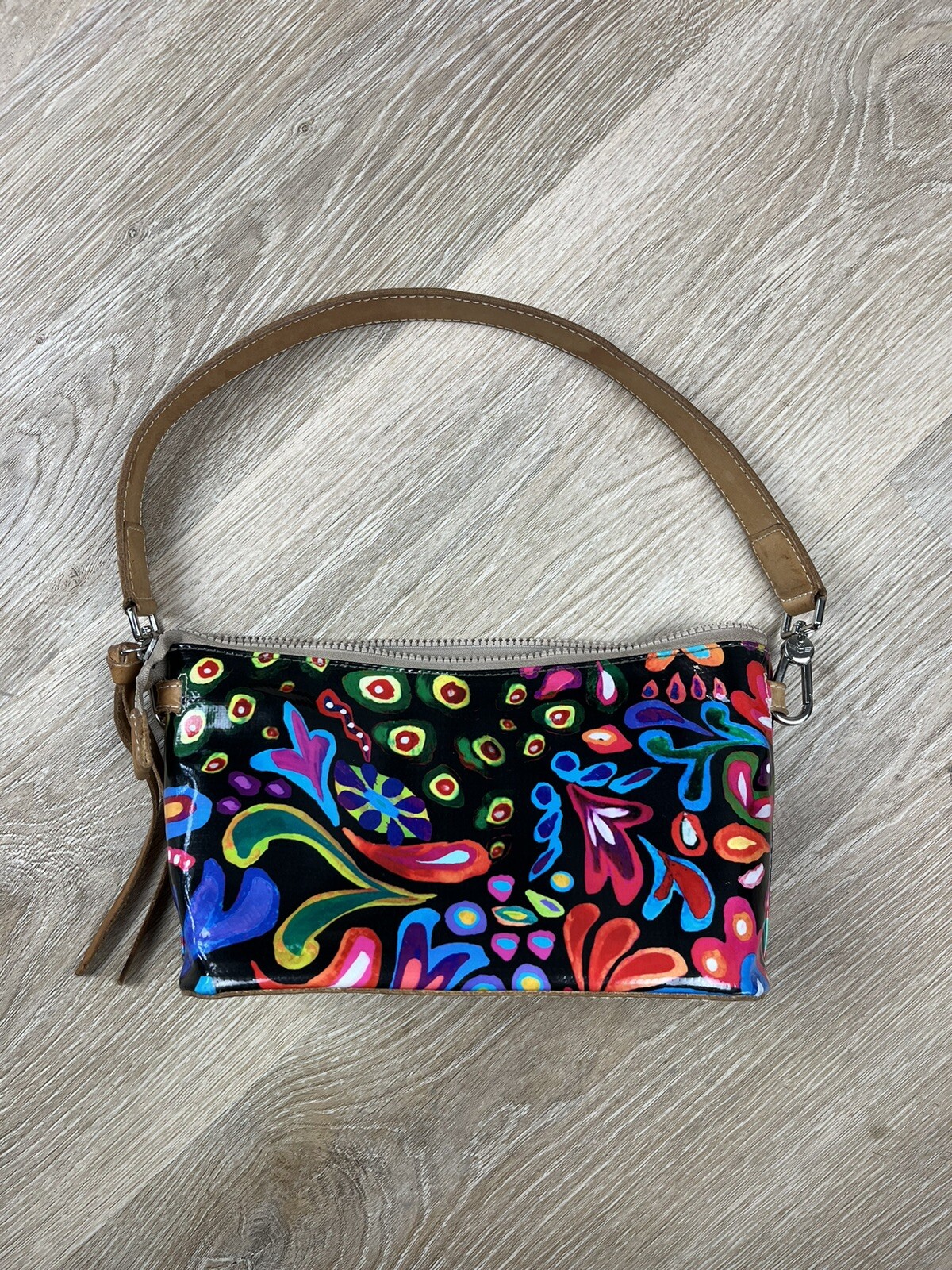 Consuela Sophie Small Hobo Wedge Leather Handbag Purse - Gem