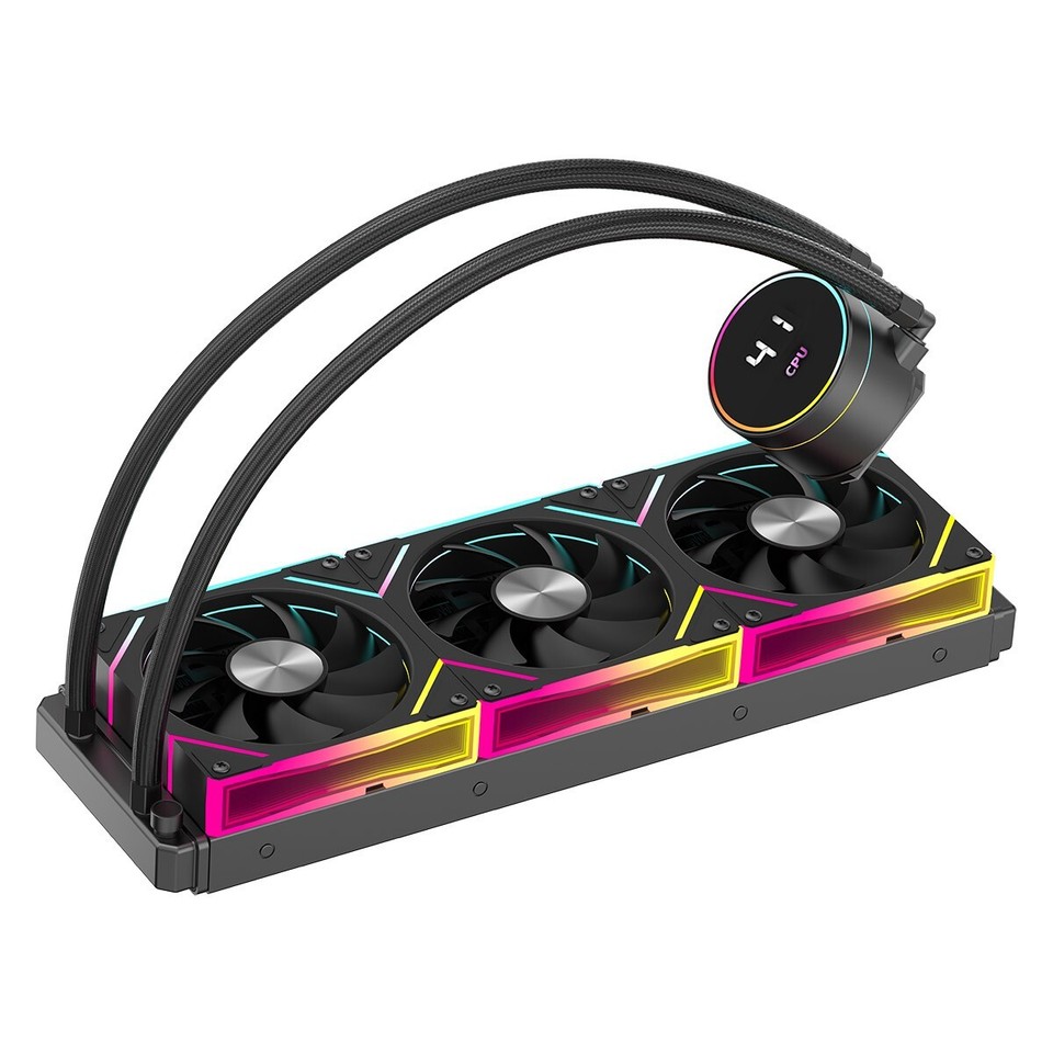 CiT Water Liquid CPU Cooler 360mm ARGB LED AIO Cooling Kit Temperature ...