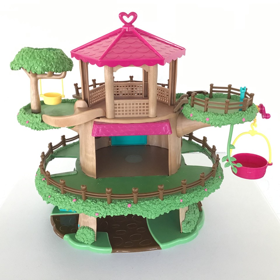 Li'l Woodzeez Family Treehouse Playset Kids Toys Treehouse with Slide ...