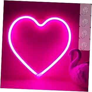 Neon Heart Lights Pink Heart Neon Sign Heart Led Light, Led Heart Lamp ...