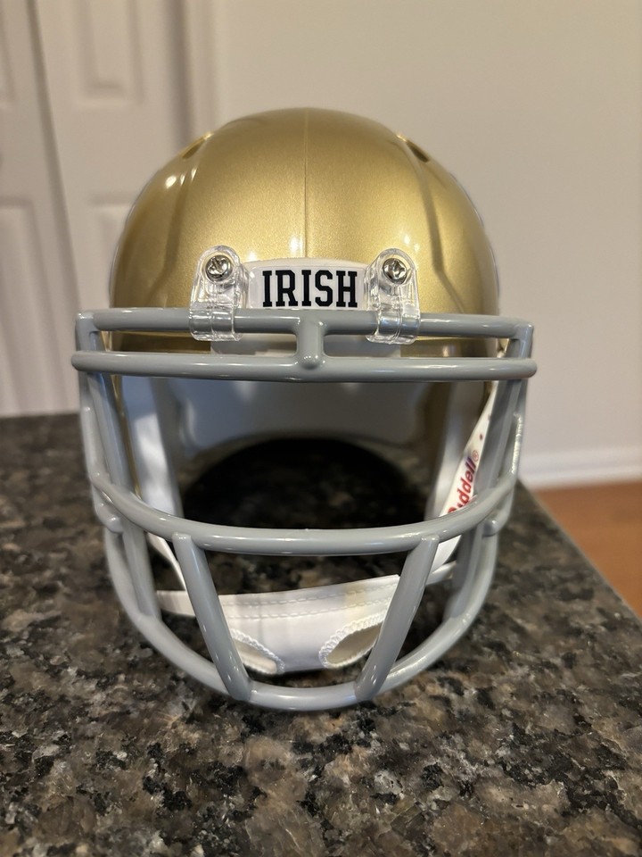 Notre Dame Fighting Irish Custom Gold Mini Football Helmet | eBay