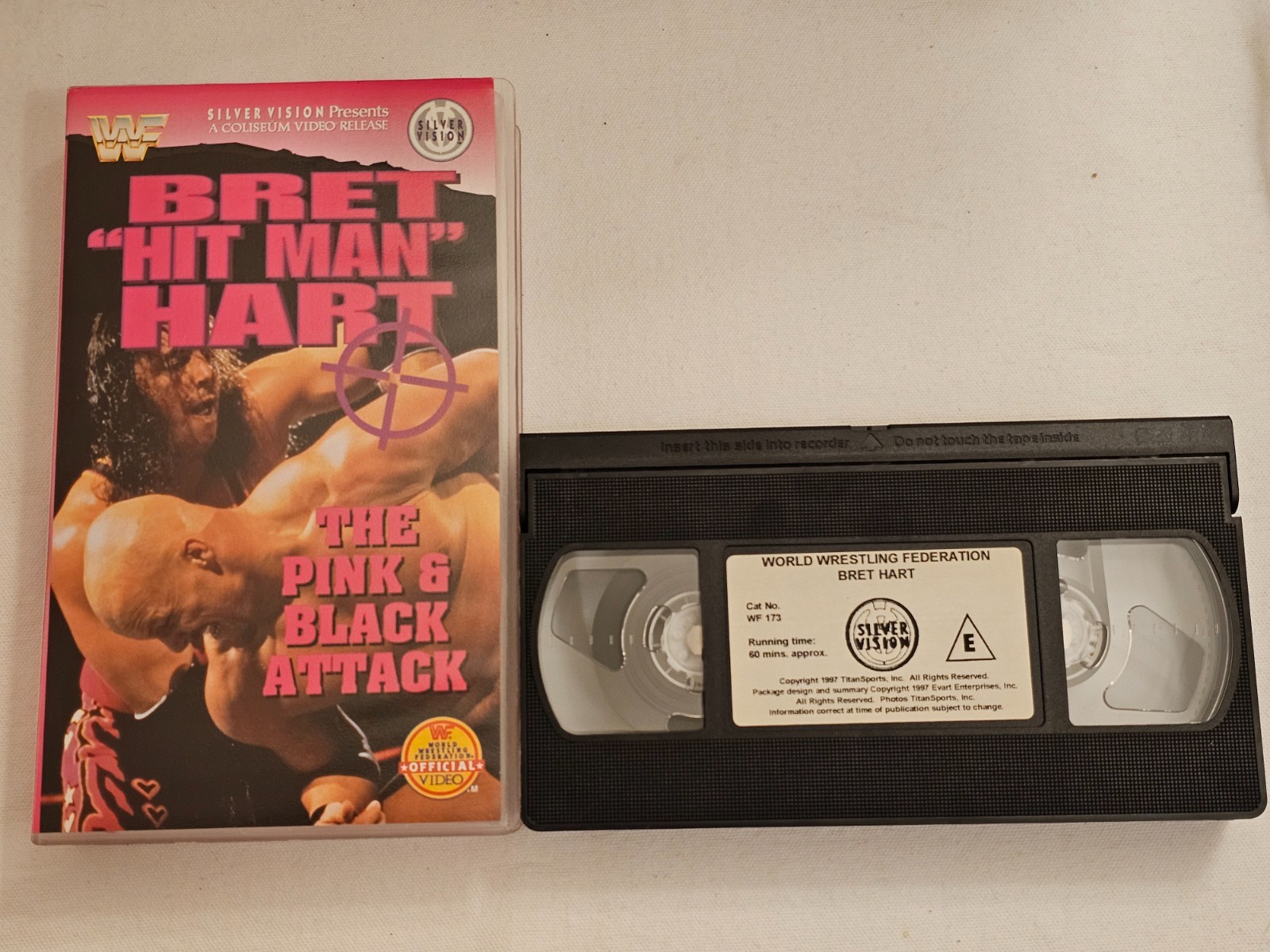 WWF Bret Hitman Hart - The Pink and Black Attack (VHS) WWE WCW ECW ...