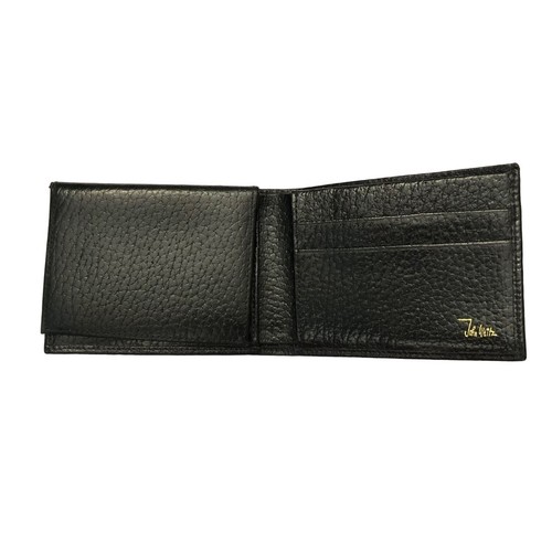 John Weitz Black Leather Bifold Wallet Photo Sleeve T… - Gem