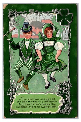 Antique Early 1900s - "Irish Dancers" - St. Patrick's Day Postcard ...