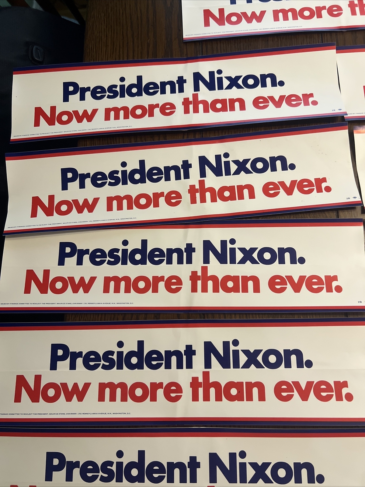Lot 15 Vintage 1972 President Richard Nixon Now More Than Ever Bumper ...