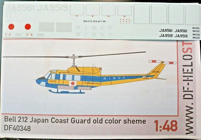 Bell 212 Japan Coast Guard, old c/s. Decals 1/48 , DFHelo DF40348, New ...