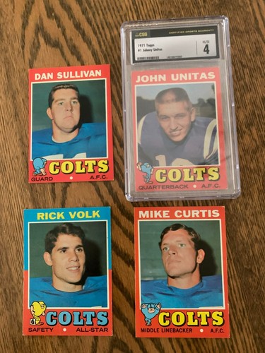 Johnny Unitas 1971 Topps & 3 Baltimore Colts Teammates (4 cards) | eBay