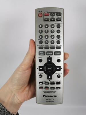 Genuine Panasonic Remote Control N2QAJB000089 VCR/TV Grey/ SIlver Fully ...