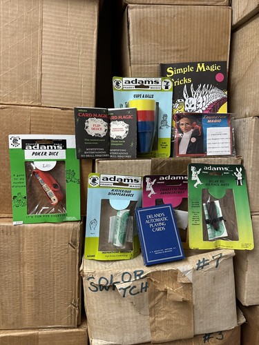 Vintage Adams Magic Trick Book and card tricks ensemble new old stock ...