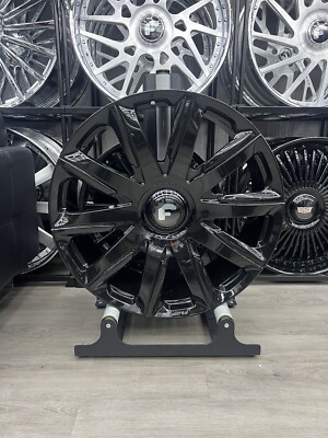 26" Inch Gloss Black Forgiato Flow 004 6x139.7 Escalade Tahoe Wheels ...