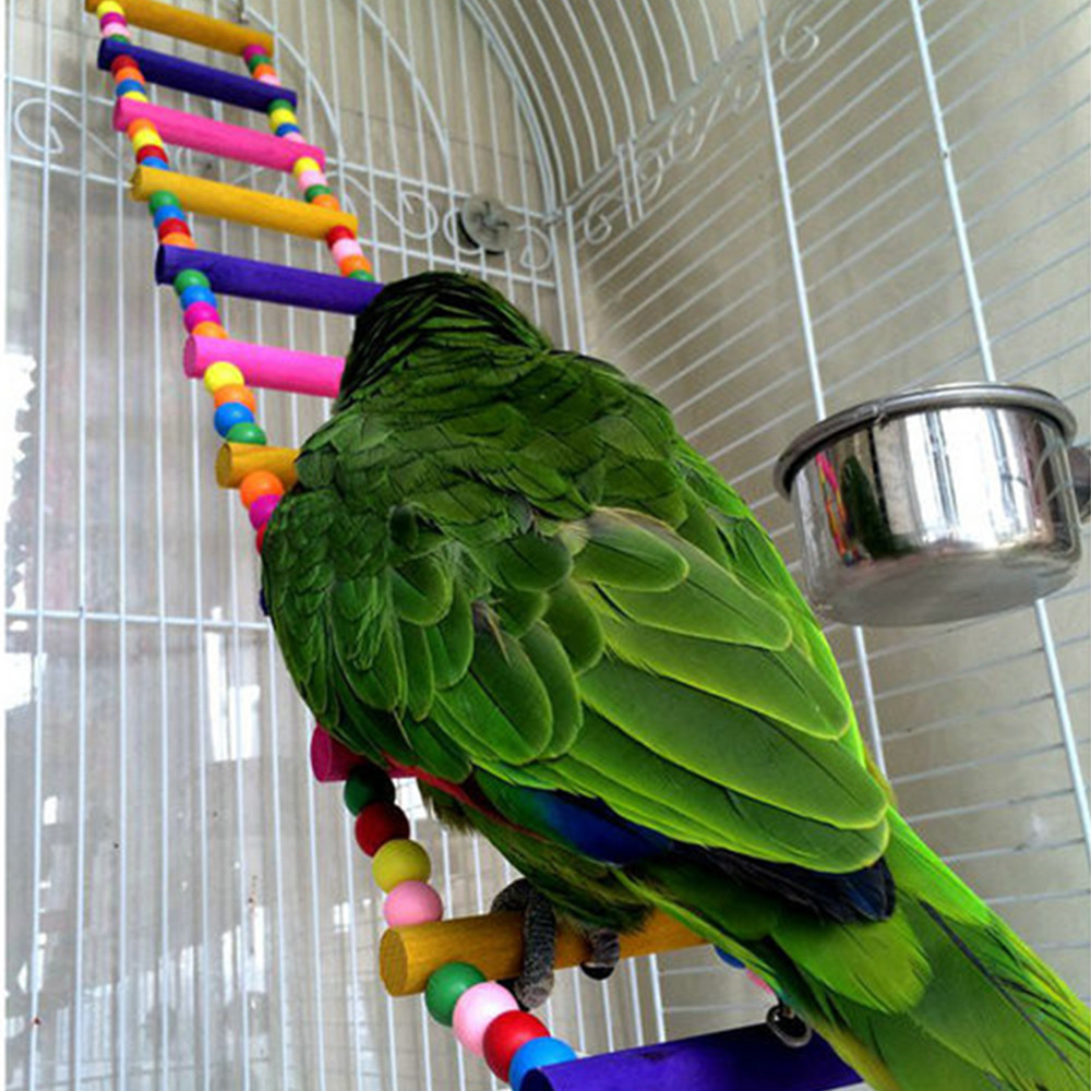 80cm Large Parrot Pet Bird Toys Swing Wooden Climbing Ladder Budgie ...