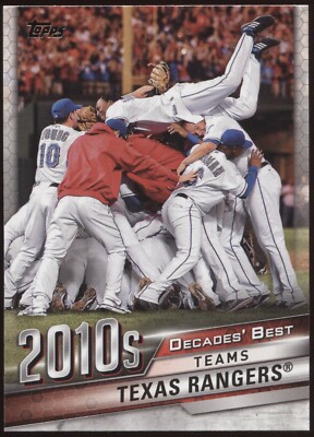 2020 Topps Series 1 2010s RANGERS TEAM Decades' Best #DB-89 - TEXAS ...