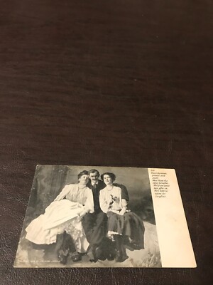 EARLY HUMOR UNPOSTED POSTCARD - HERE'S TO WOMAN, PRESENT AND PAST ...