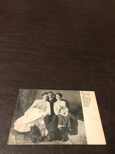 EARLY HUMOR UNPOSTED POSTCARD - HERE'S TO WOMAN, PRESENT AND PAST ...