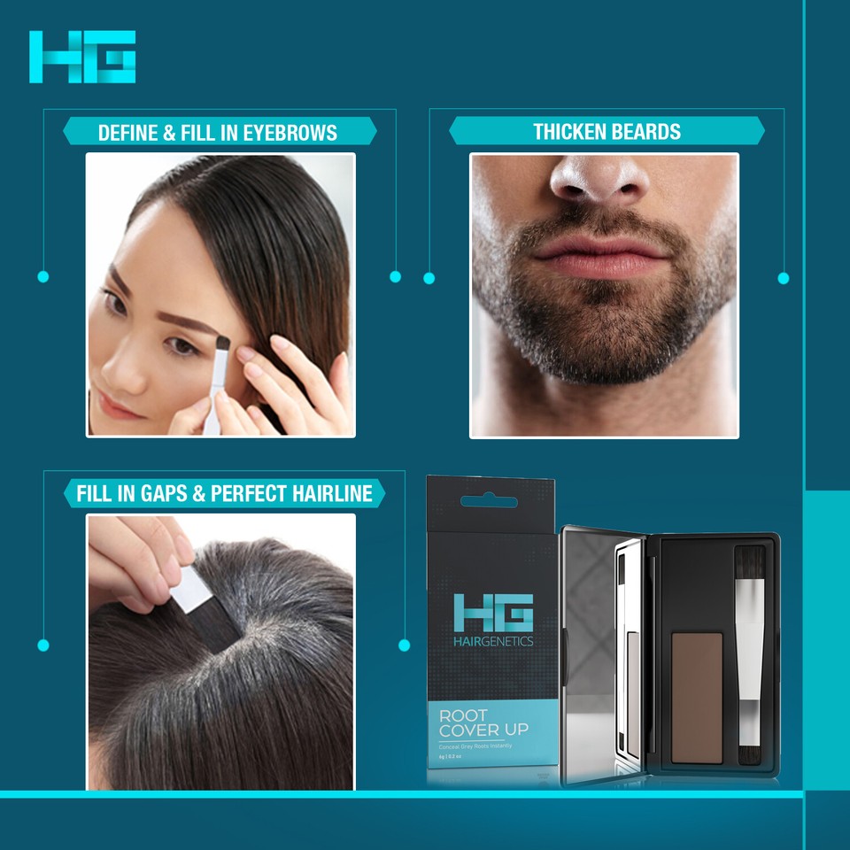 Hair Genetics Root Cover Up Hide Your Grey Hairs Roots and Fill in ...