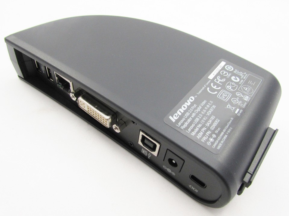 Neu Lenovo Windows Vista USB 2.0 Docking Station W / DVI Video Inc PSU ...