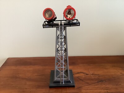 Marx Twin Red Searchlight Floodlight Tower Model Railroad Train Layout ...